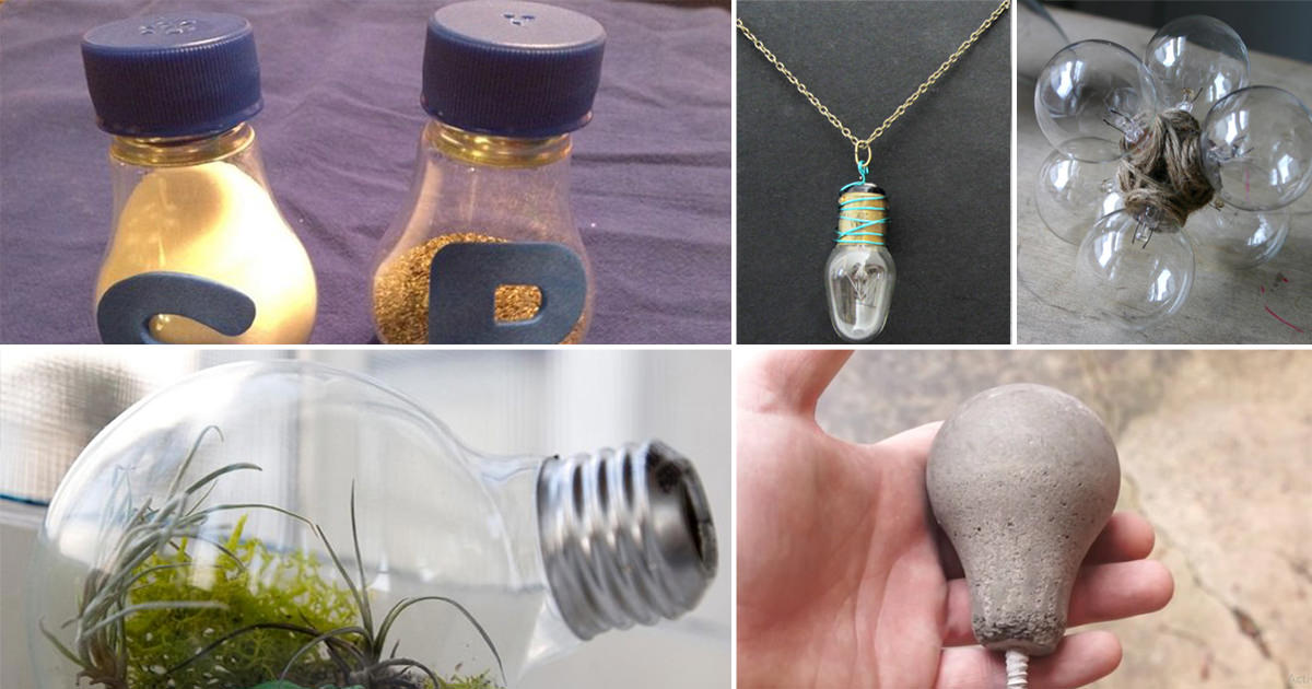 Recycle Old Light Bulbs--18 Creative DIY Light Bulb Ideas To Try!