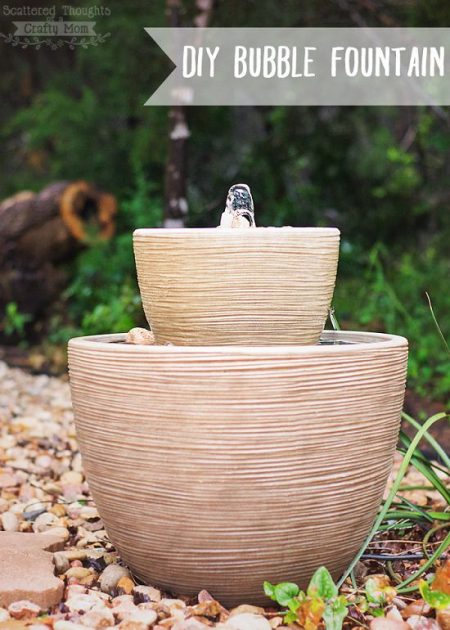 14 Beautiful DIY Container Water Fountain Ideas ⋆ Bright Stuffs