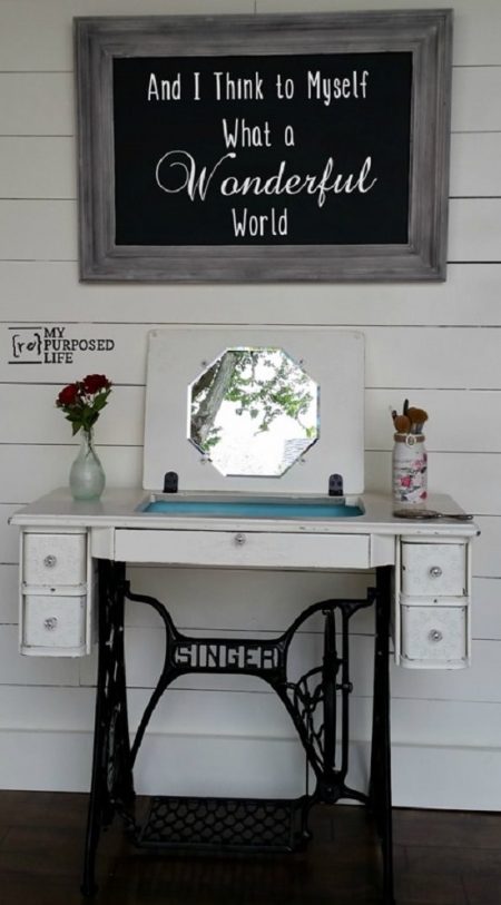 53 DIY Makeup Vanity Ideas From Repurposed Items ⋆ Bright Stuffs