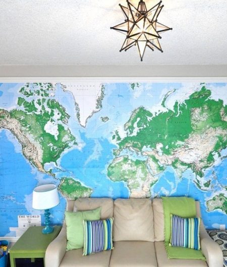 31 DIY World Map Decoration Ideas ⋆ Bright Stuffs
