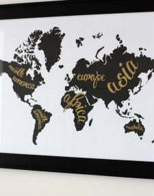 31 DIY World Map Decoration Ideas ⋆ Bright Stuffs