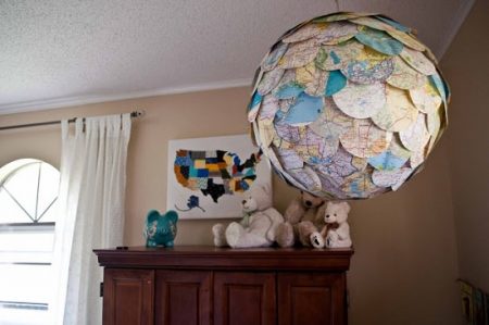 31 DIY World Map Decoration Ideas ⋆ Bright Stuffs