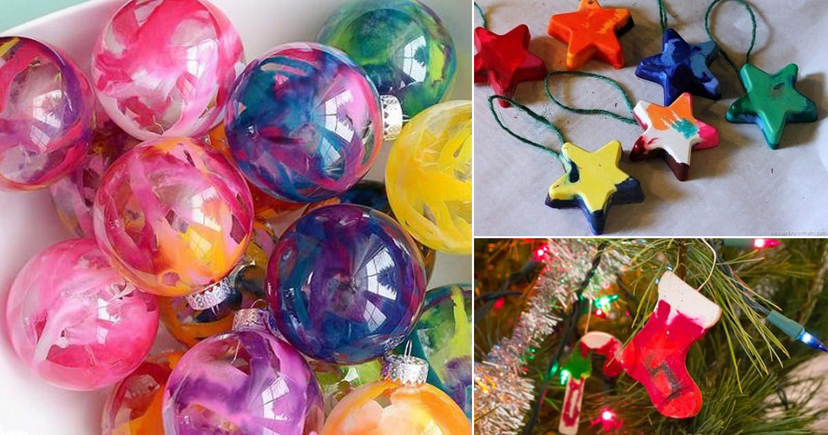 21 DIY Melted Crayon Ornaments For The Holidays ⋆ Bright Stuffs