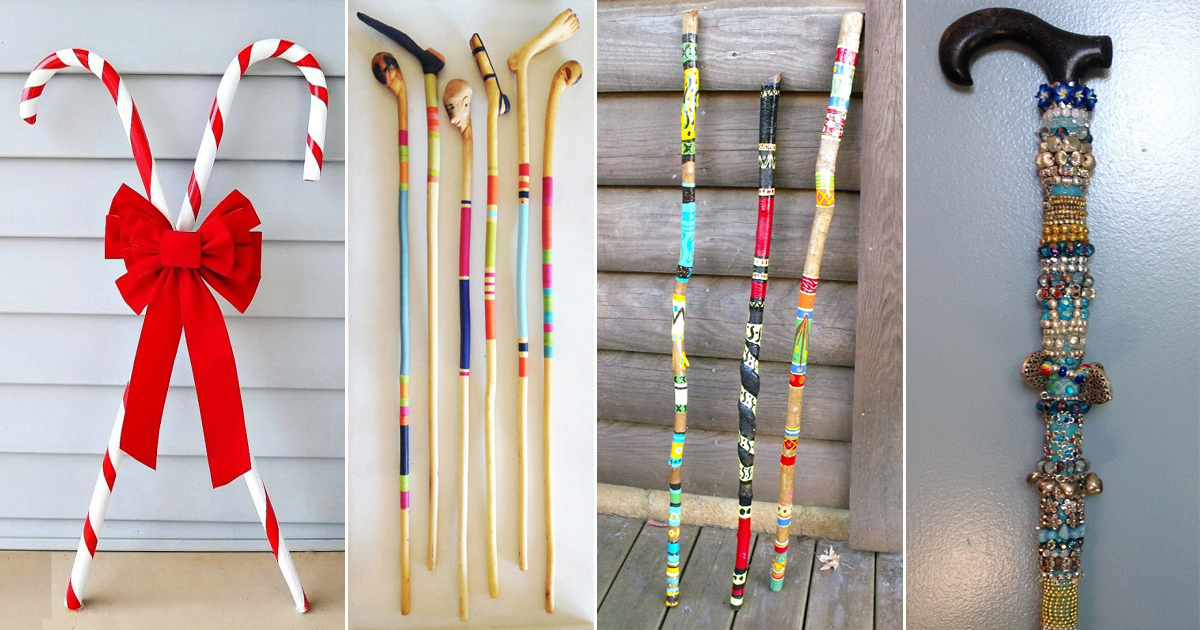 14 Amazing Walking Stick Decorating Ideas ⋆ Bright Stuffs