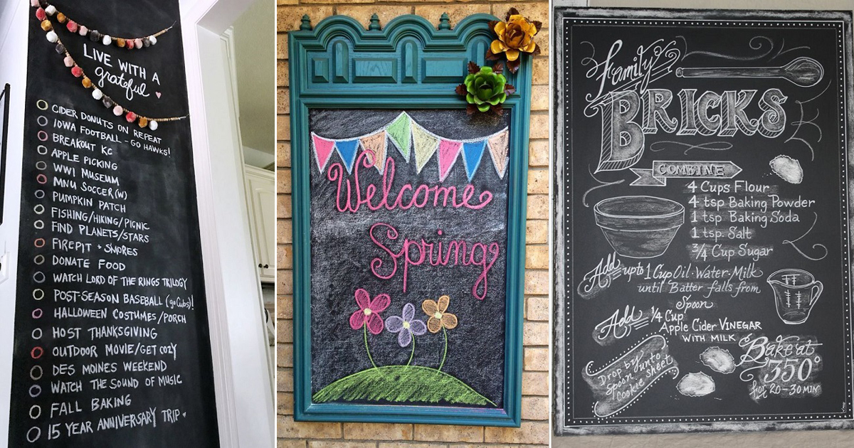 12 Creative Spring Chalkboard Ideas ⋆ Bright Stuffs