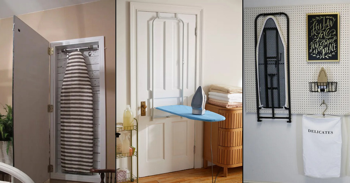8 DIY Ironing Board Storage Ideas ⋆ Bright Stuffs
