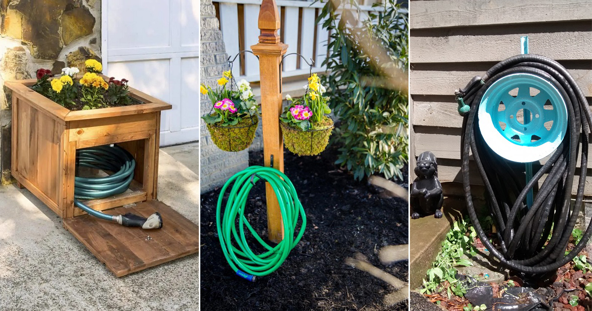 9 DIY Garden Hose Storage Ideas ⋆ Bright Stuffs