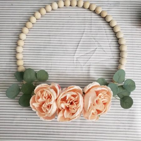 10 Amazing Wood Bead Wreath Ideas ⋆ Bright Stuffs