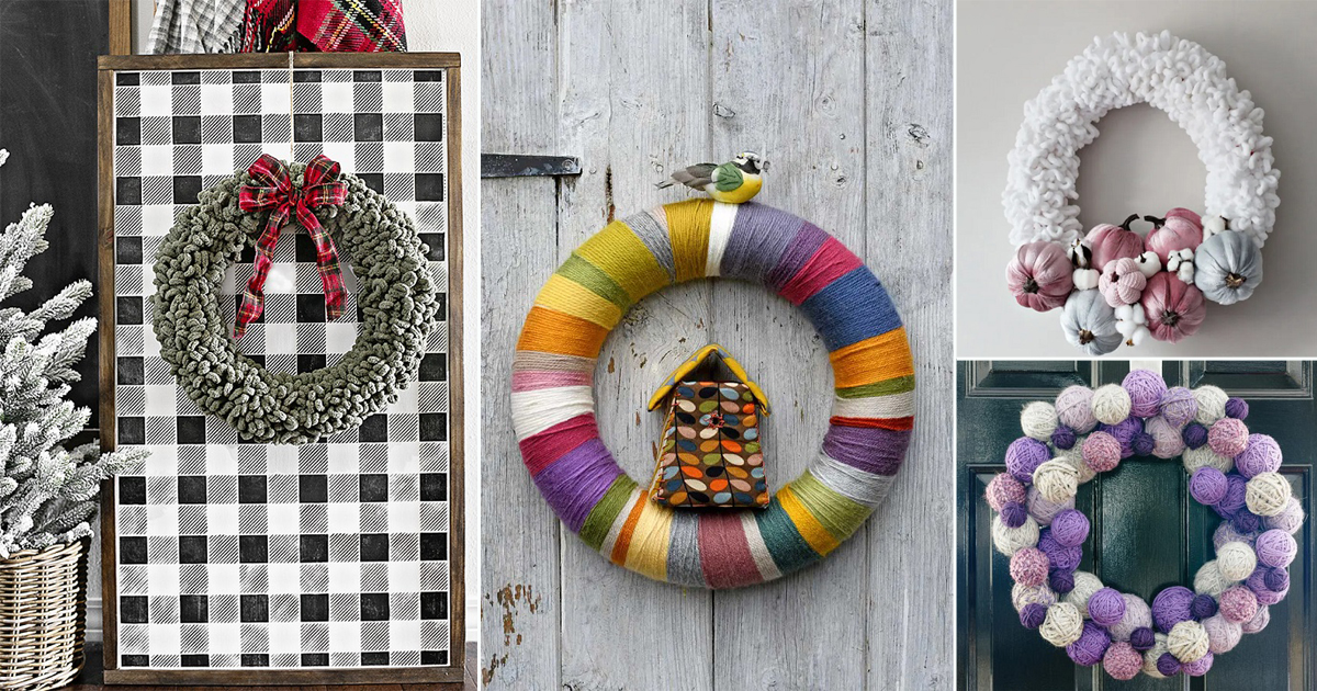 10 Best Yarn Wreath Ideas to DIY ⋆ Bright Stuffs