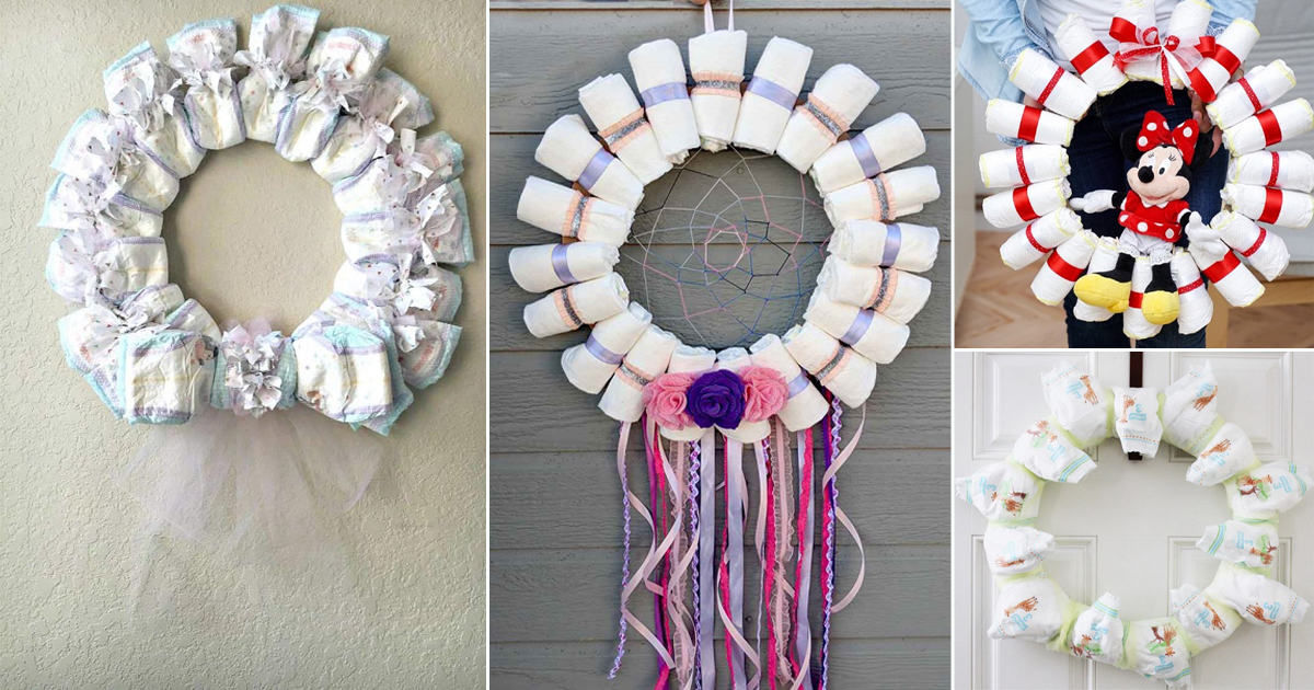 10 DIY Diaper Wreath Ideas ⋆ Bright Stuffs