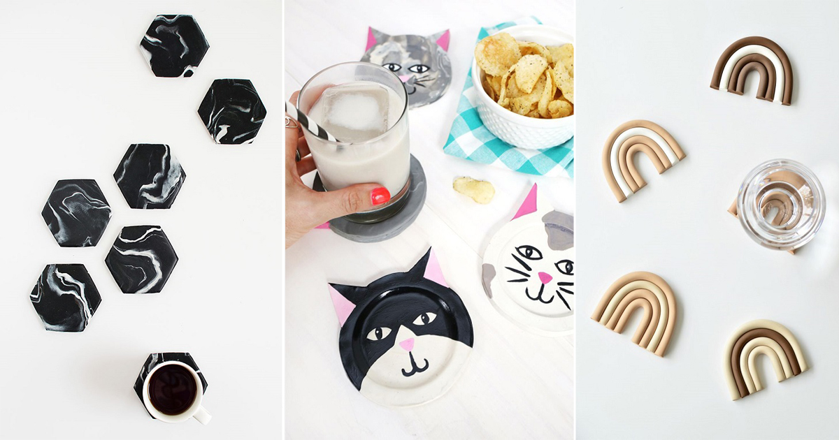 10 DIY Clay Coasters Ideas ⋆ Bright Stuffs
