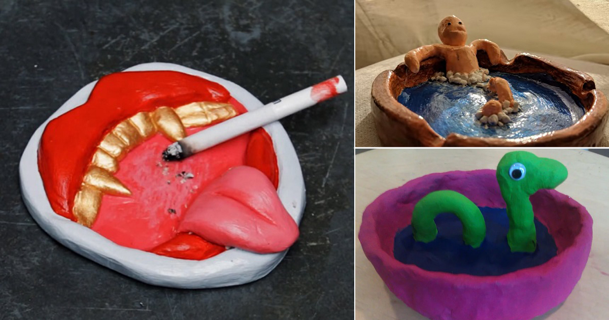 7 DIY Air Dry Clay Ashtray Ideas ⋆ Bright Stuffs