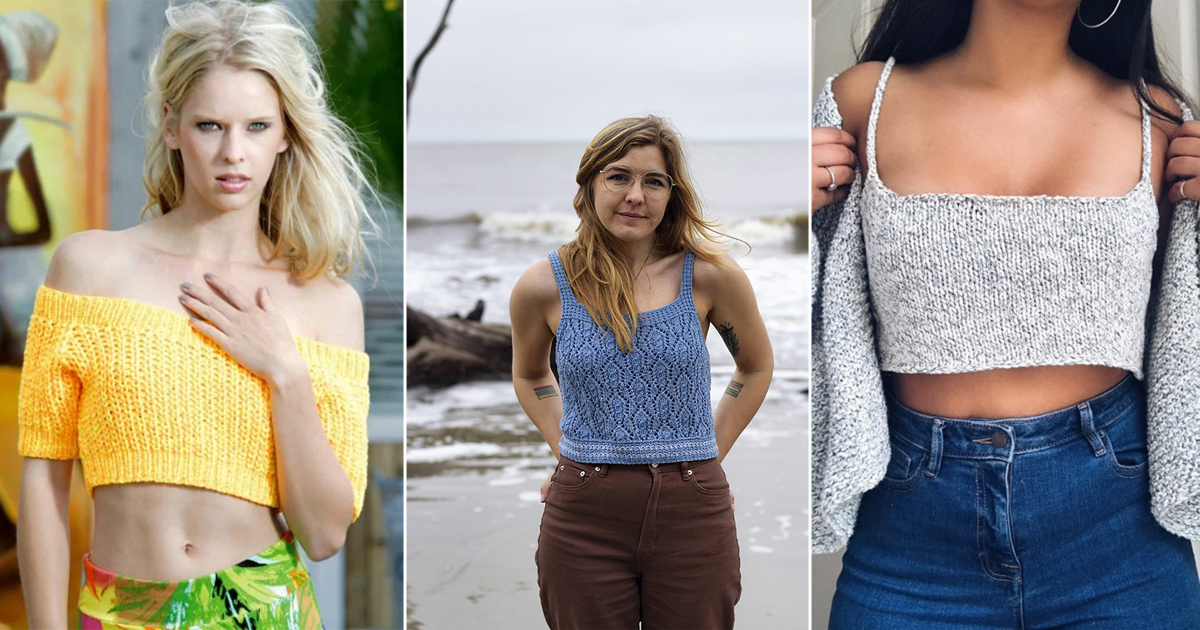 10 Free Crop Top Knitting Patterns ⋆ Bright Stuffs