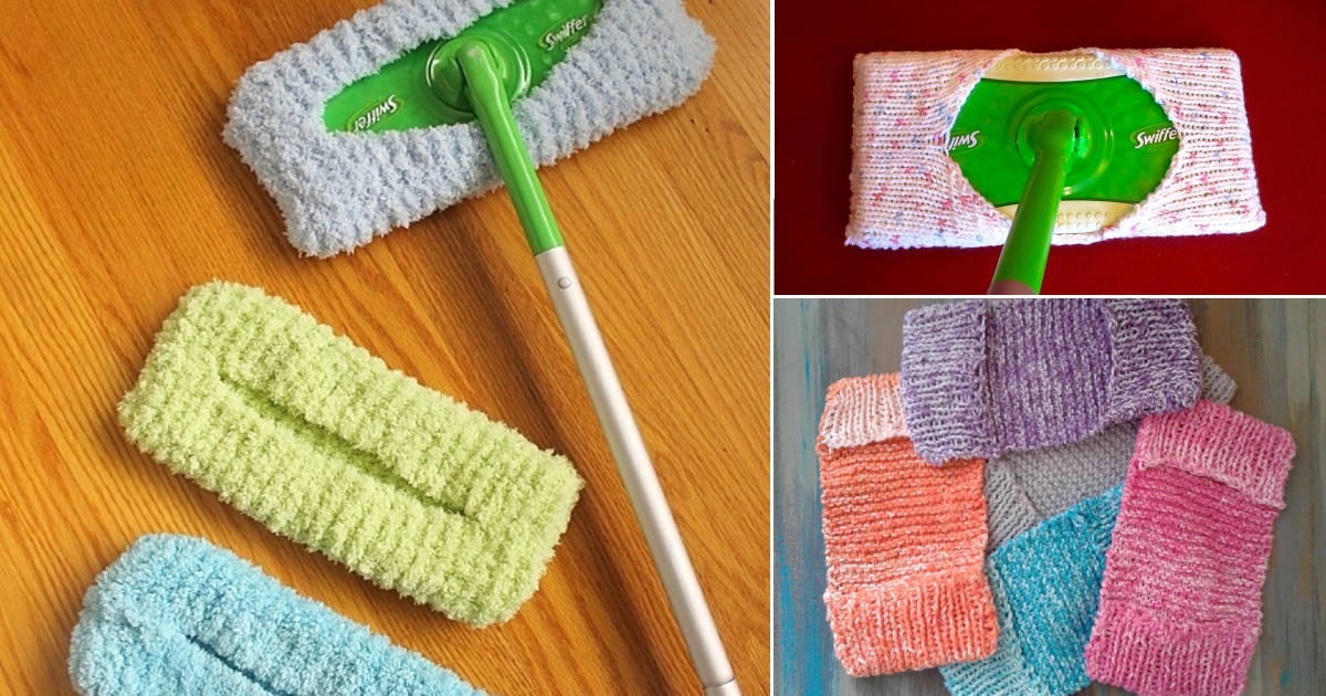 7 Reusable Swiffer Cover Free Knitting Patterns ⋆ Bright Stuffs