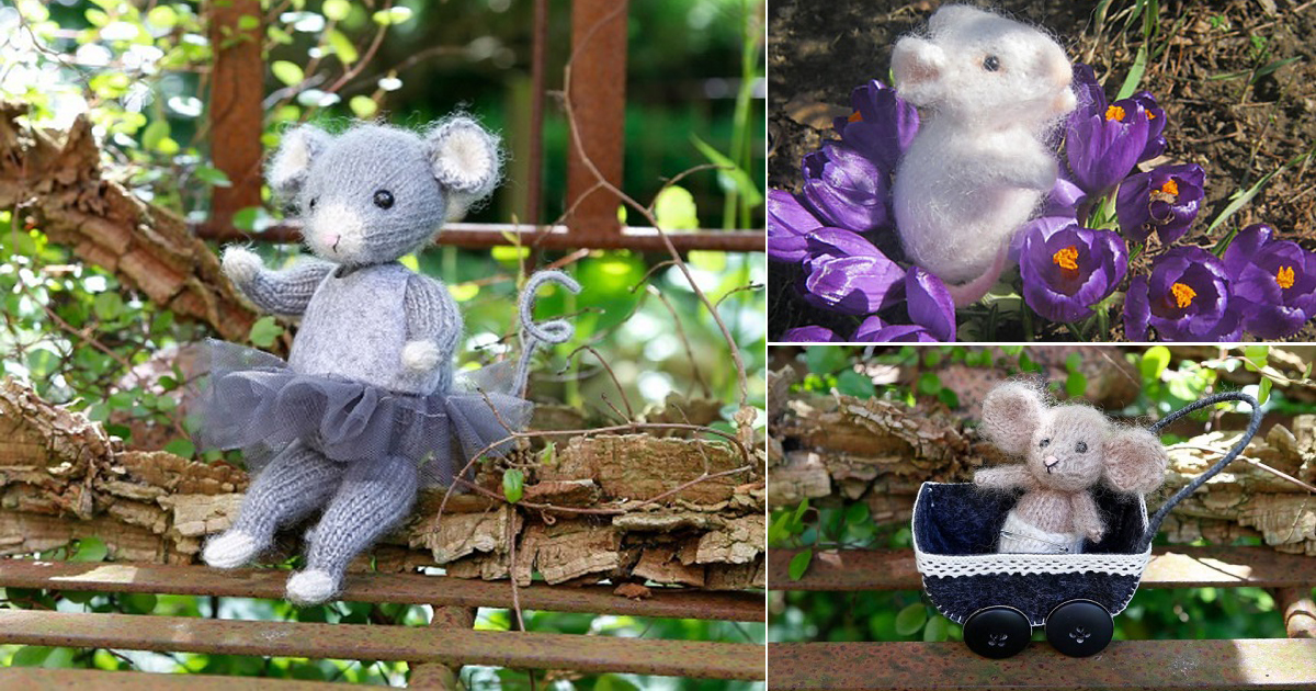 9 Cute Knitted Rat Free Patterns ⋆ Bright Stuffs