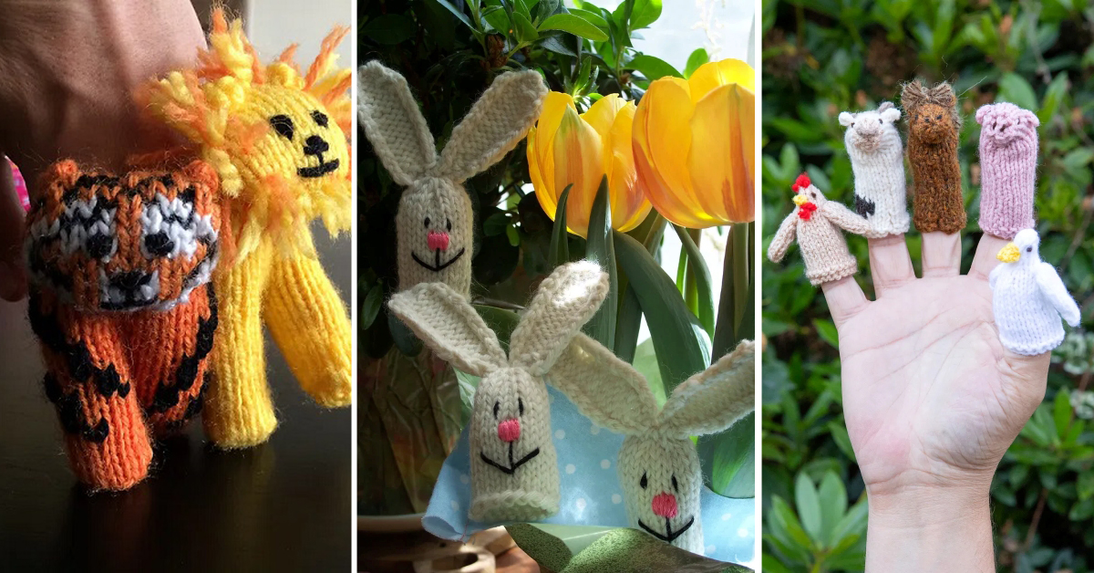 10 Knitted Finger Puppets Free Patterns ⋆ Bright Stuffs