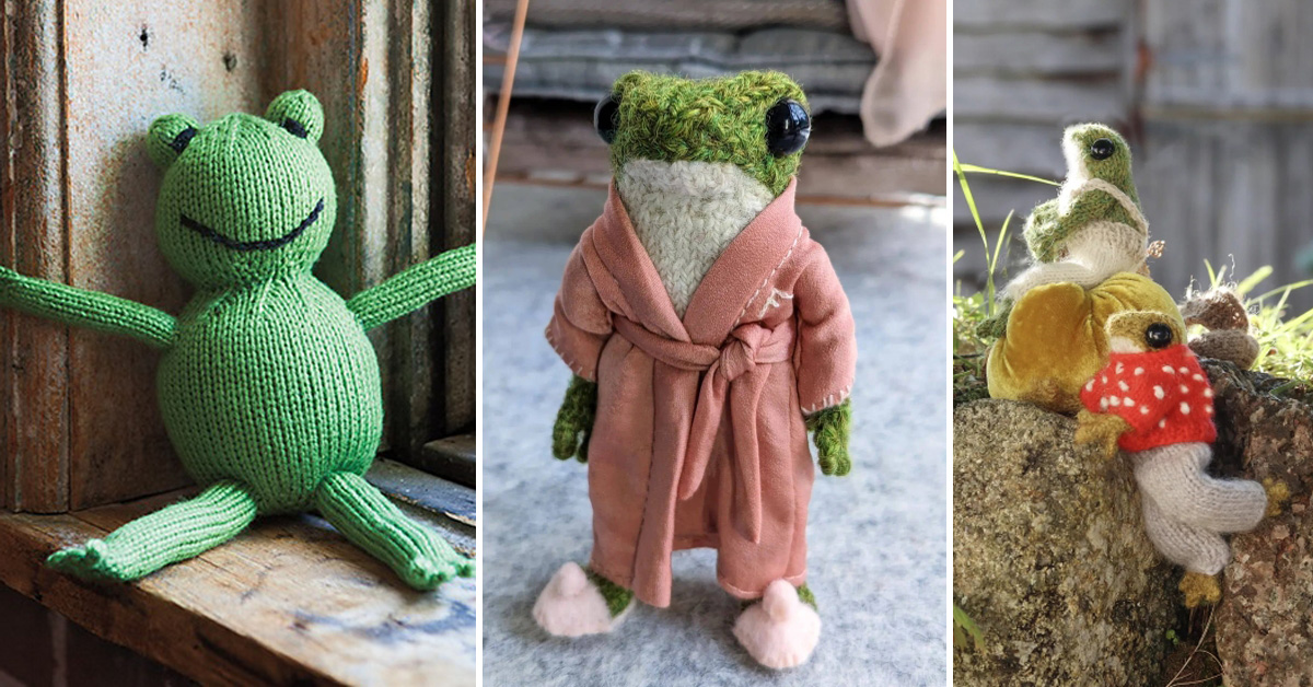 7 Knitted Frogs Free Patterns ⋆ Bright Stuffs