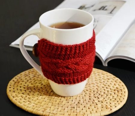 15 Knitted Mug Cozy Free Patterns ⋆ Bright Stuffs