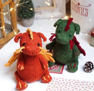 13 Knitted Dragon Free Patterns ⋆ Bright Stuffs