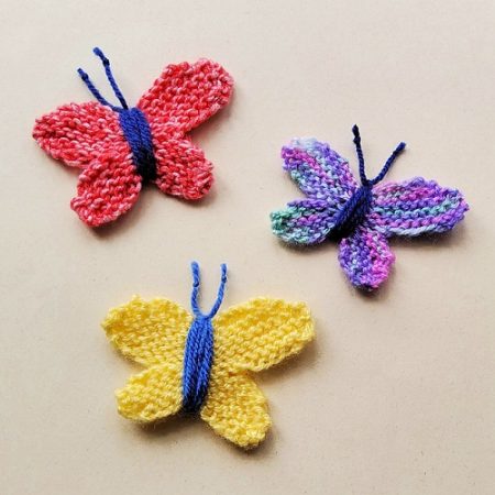 11 Cute Knitted Butterflies Free Patterns ⋆ Bright Stuffs