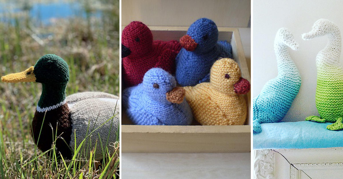 8 Free Duck Knitting Patterns ⋆ Bright Stuffs