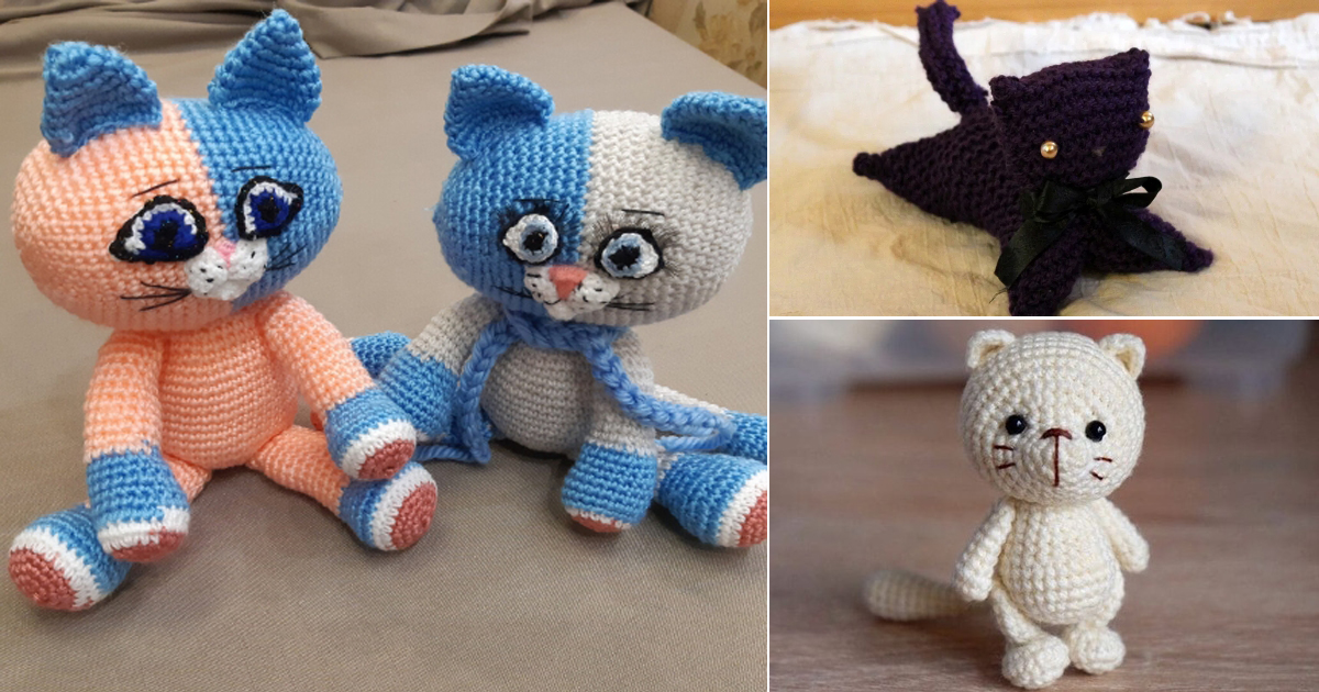 11 Knitted Kittens Free Patterns ⋆ Bright Stuffs