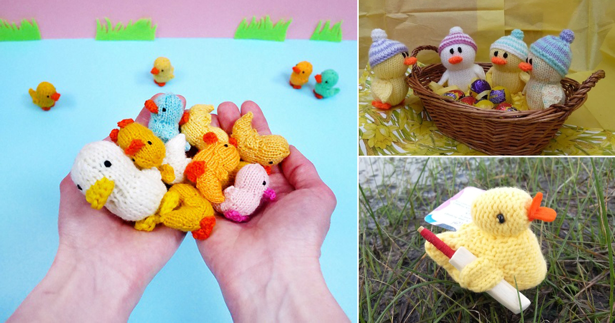 11 Knitted Mini Ducks Free Patterns ⋆ Bright Stuffs