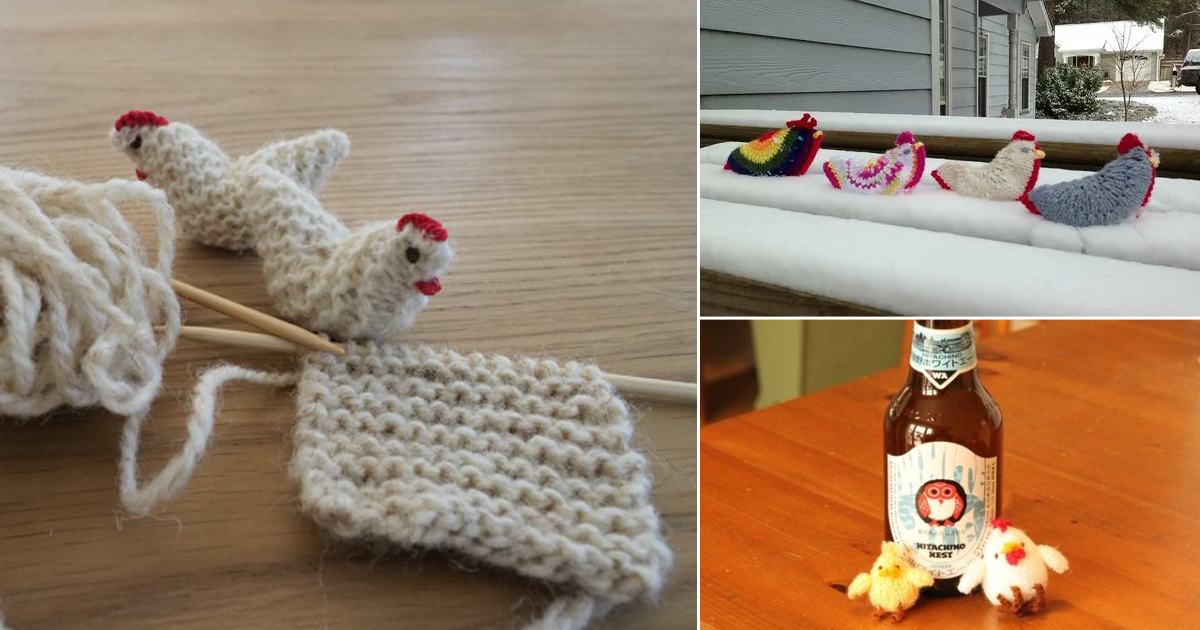 8 Knitted Mini Hens Free Patterns ⋆ Bright Stuffs