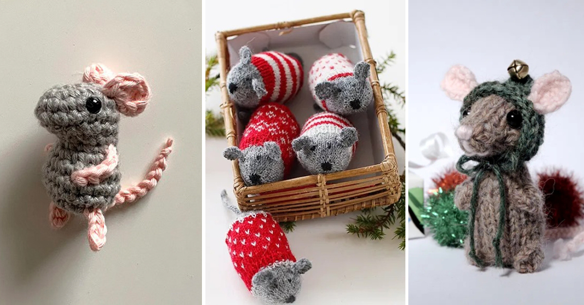 8 Knitted Mini Rats Free Patterns ⋆ Bright Stuffs