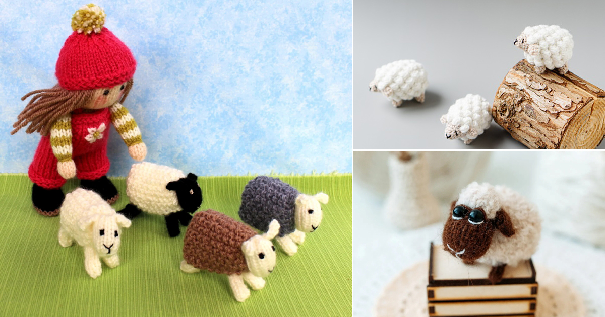 8 Knitted Mini Sheep Patterns ⋆ Bright Stuffs