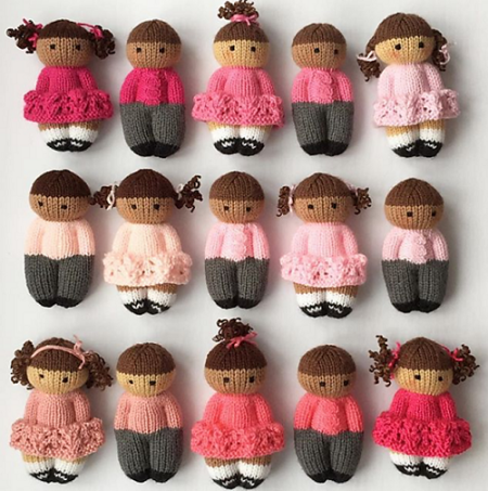 8 Cute Knitted Mini Dolls Free Patterns ⋆ Bright Stuffs