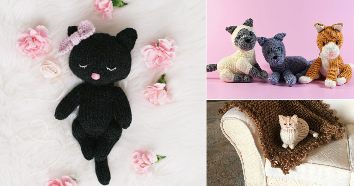 12 Parlor Cats Free Knitting Patterns ⋆ Bright Stuffs