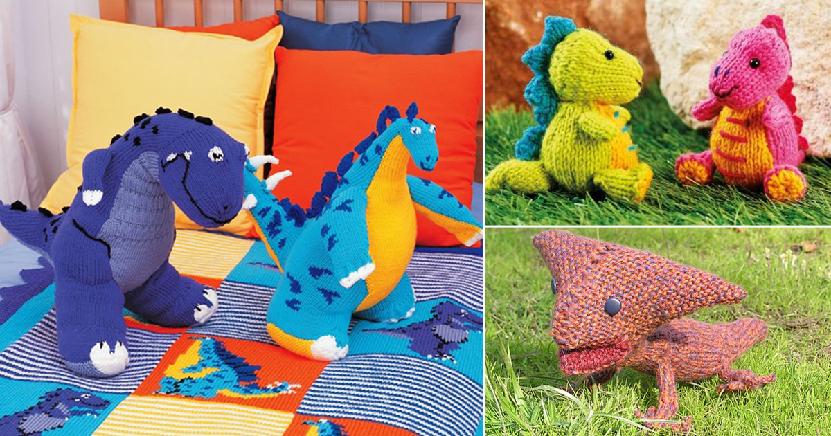 10 Dinosaur Free Knitting Patterns ⋆ Bright Stuffs