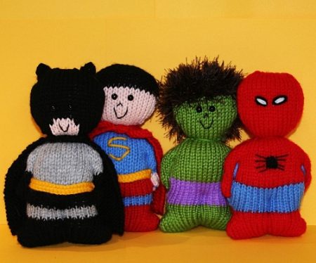 14 Knitted Superhero Dolls Free Patterns ⋆ Bright Stuffs