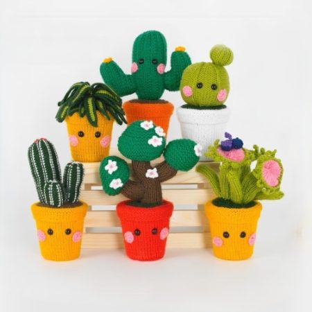 10 Knitted Plants Free Patterns ⋆ Bright Stuffs