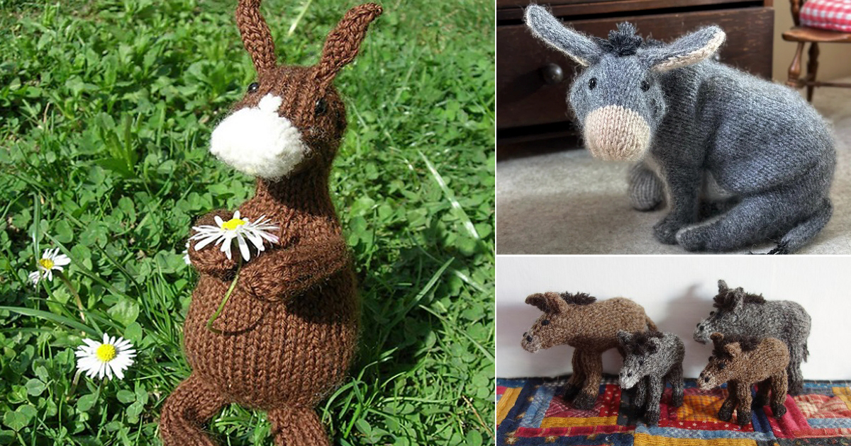 11 Knitted Donkey Free Patterns ⋆ Bright Stuffs