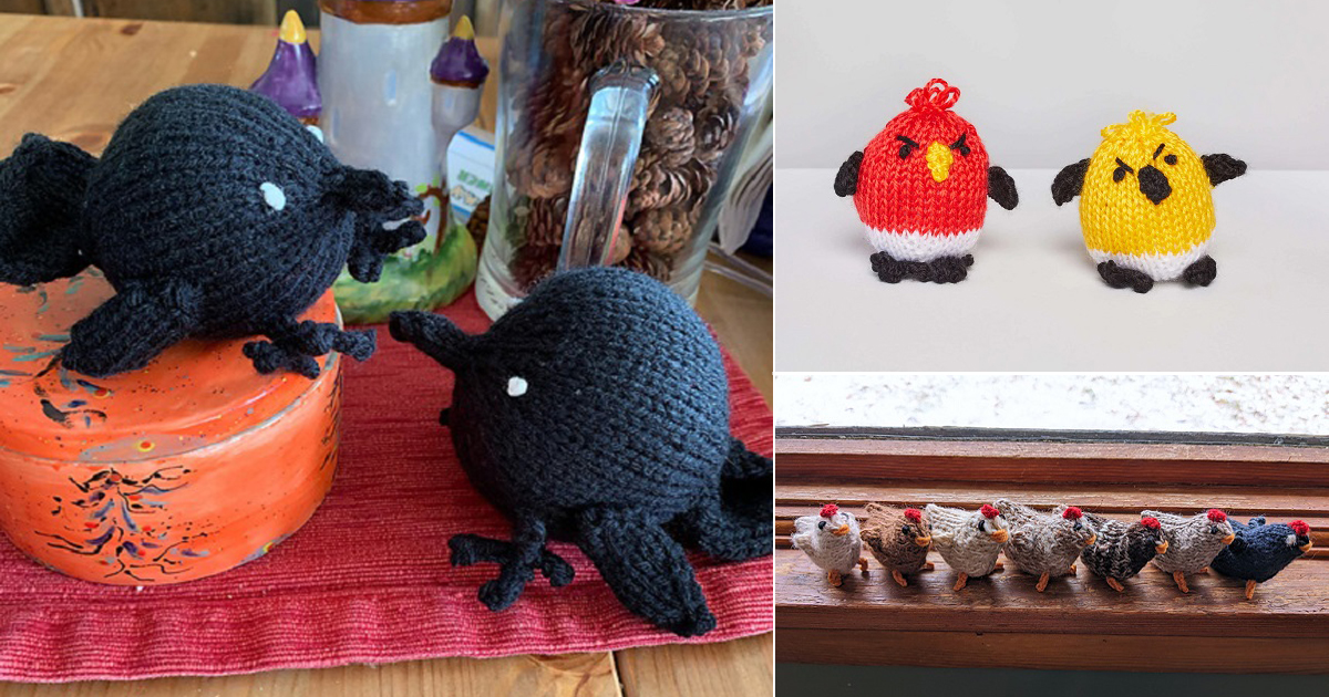 11 Knitted Mini Birds Free Patterns ⋆ Bright Stuffs