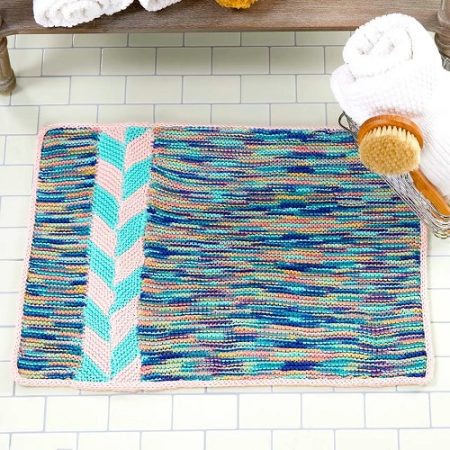 10 Knitted Bath Mat Free Patterns ⋆ Bright Stuffs