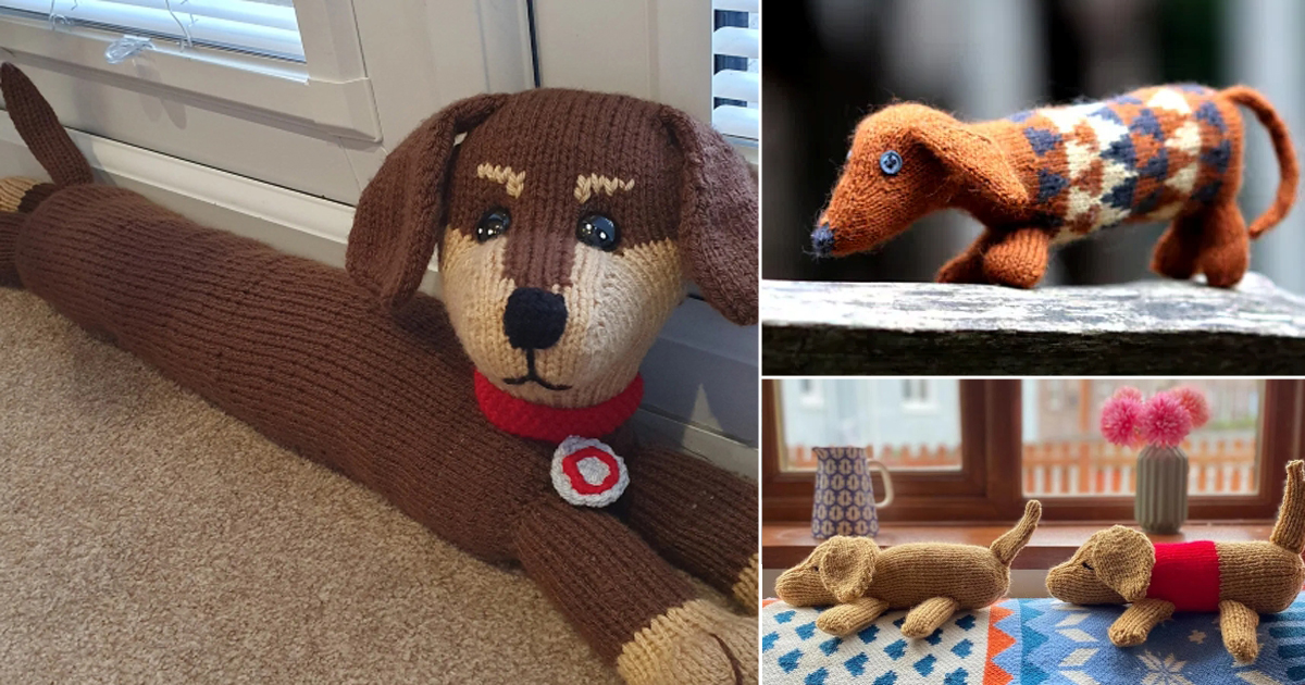 7 Knitted Dachshund Dogs Free Patterns ⋆ Bright Stuffs