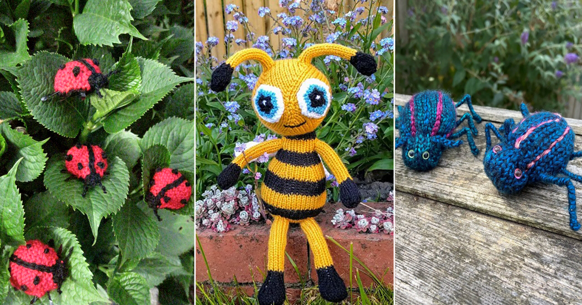 12 Knitted Insects Free Patterns ⋆ Bright Stuffs