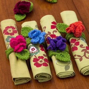 8 Knitted Napkin Rings Free Patterns ⋆ Bright Stuffs