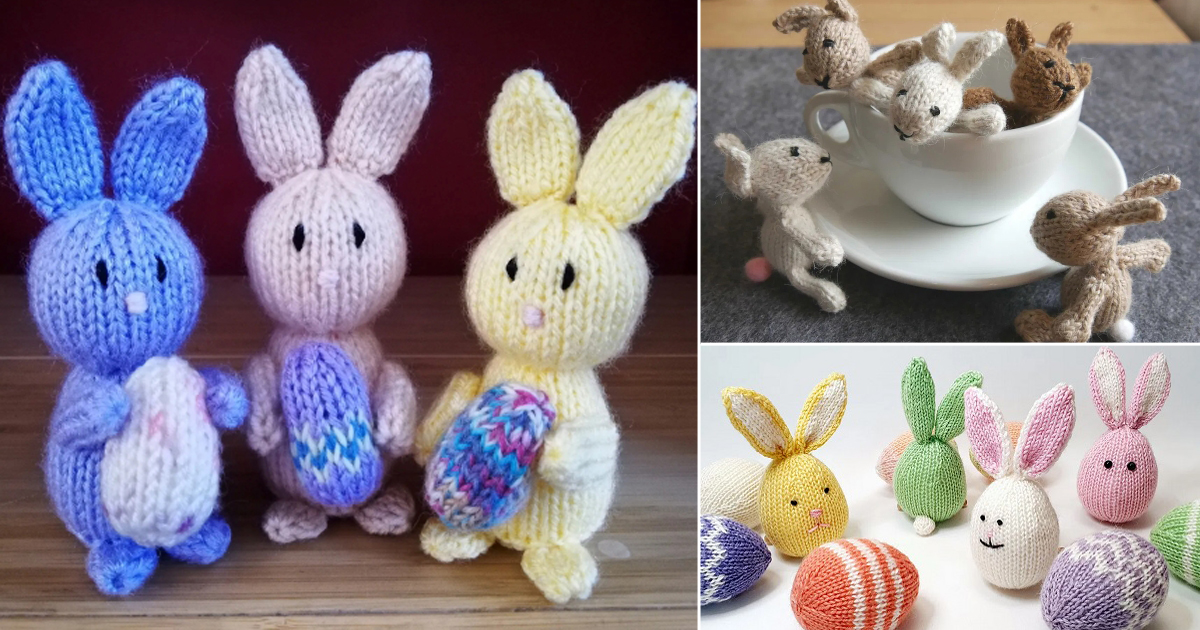12 Knitted Pocket Bunnies Free Patterns ⋆ Bright Stuffs
