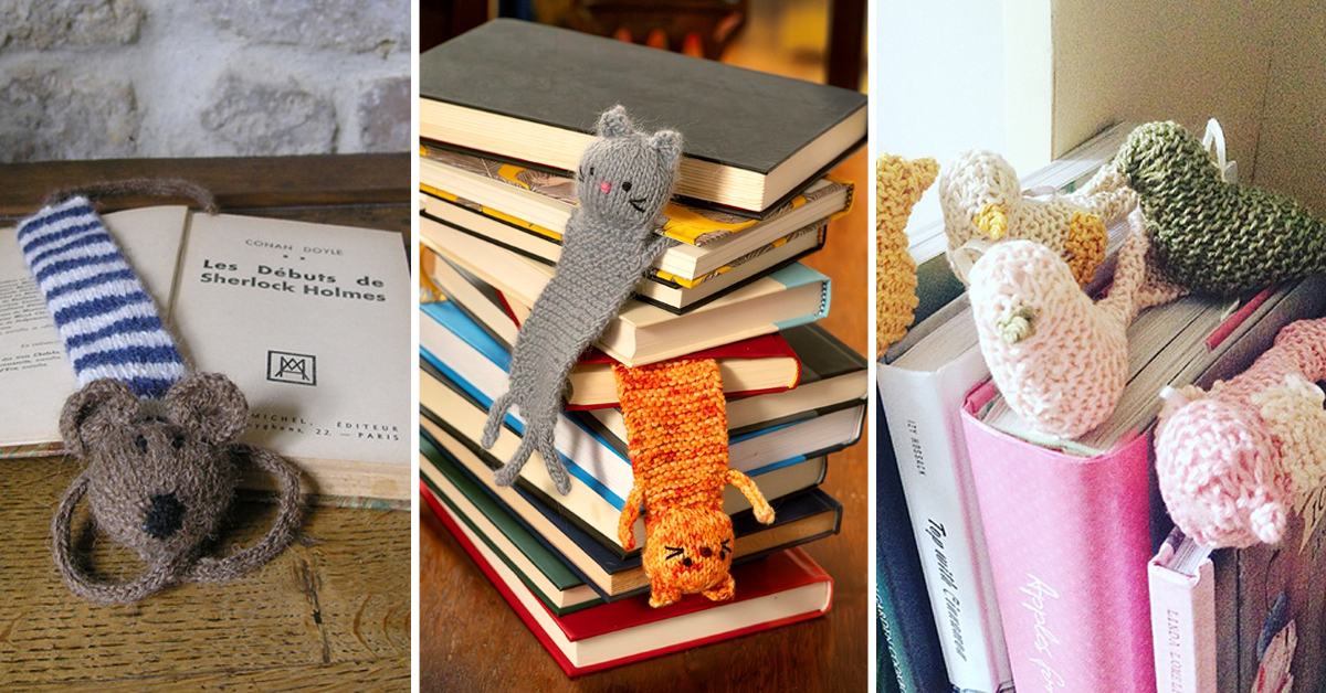 11 Animal Bookmarks Free Knitting Patterns ⋆ Bright Stuffs
