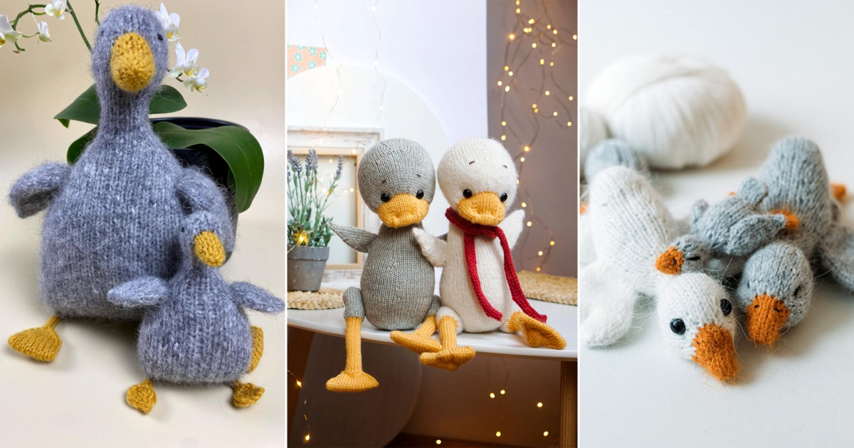 9 Knitted Goose Patterns ⋆ Bright Stuffs