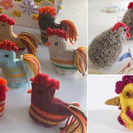 8 Knitted Mini Hens Free Patterns ⋆ Bright Stuffs