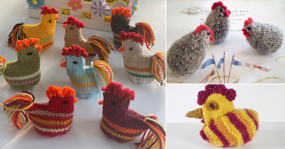 10 Knitted Mini Hens Free Patterns ⋆ Bright Stuffs