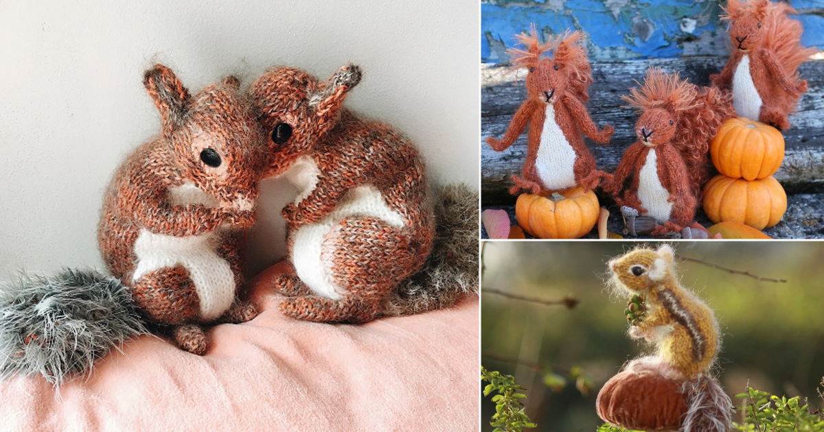 10 Knitted Squirrel Free Patterns ⋆ Bright Stuffs