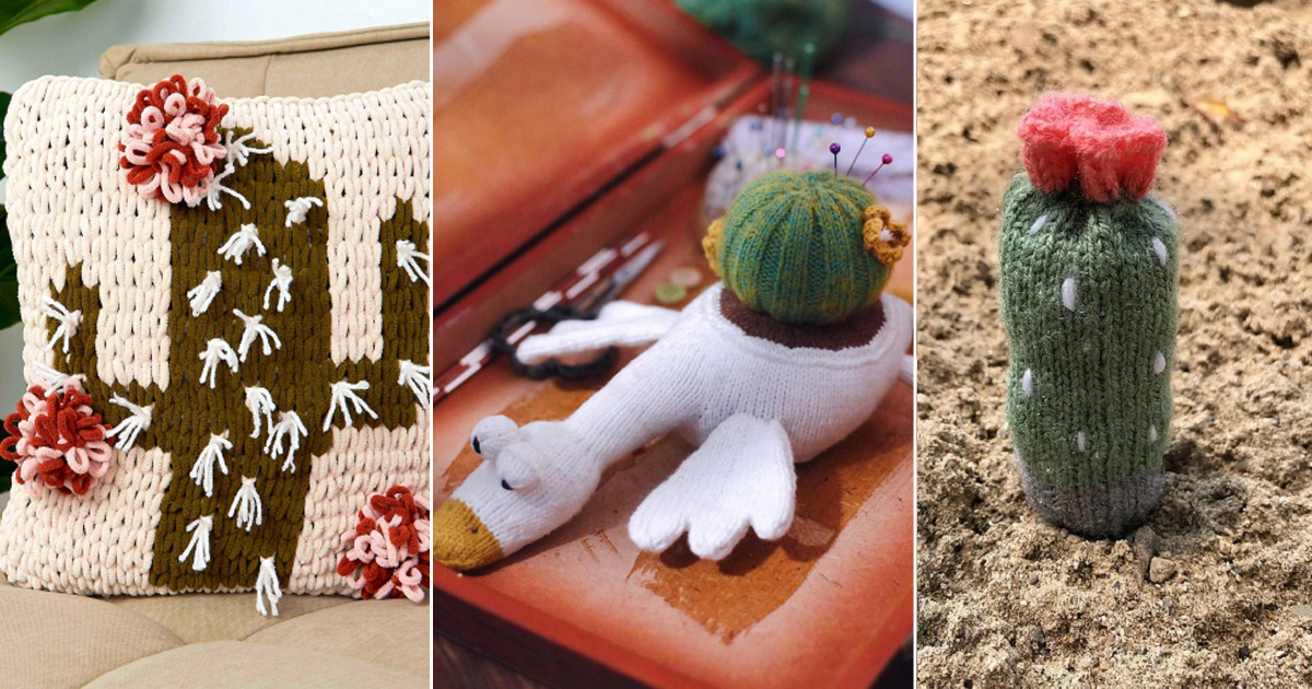7 Unique Cactus Free Knitting Patterns ⋆ Bright Stuffs