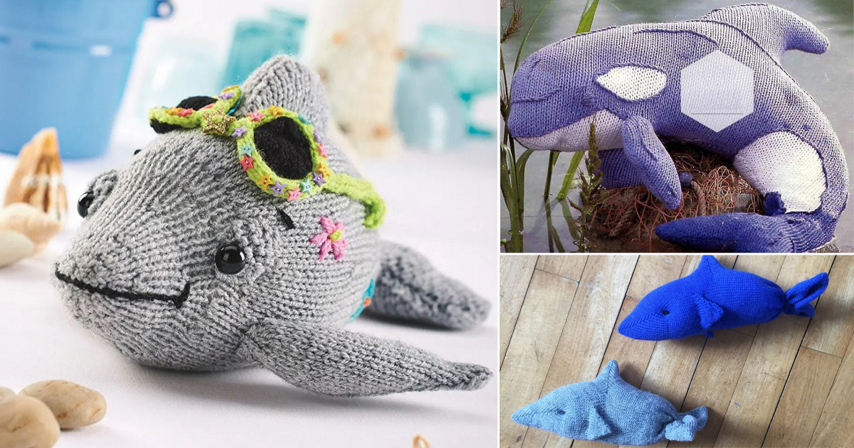 8 Dolphin Free Knitting Patterns ⋆ Bright Stuffs