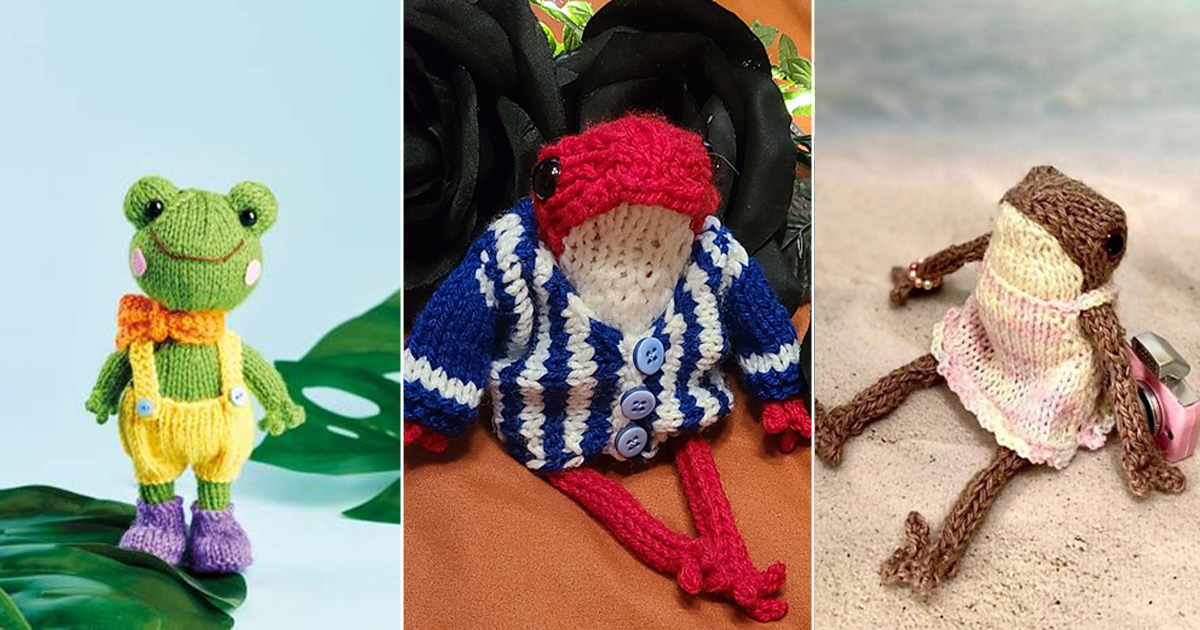 7 Frog Toy Outfit Free Patterns ⋆ Bright Stuffs